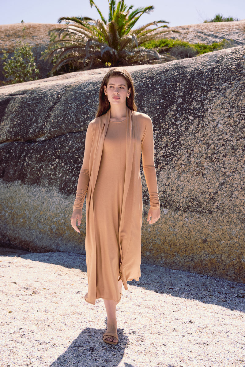 SAND Skin Flounce Dress & SAND Skin Overlay (Tangerine) – SandByShirin