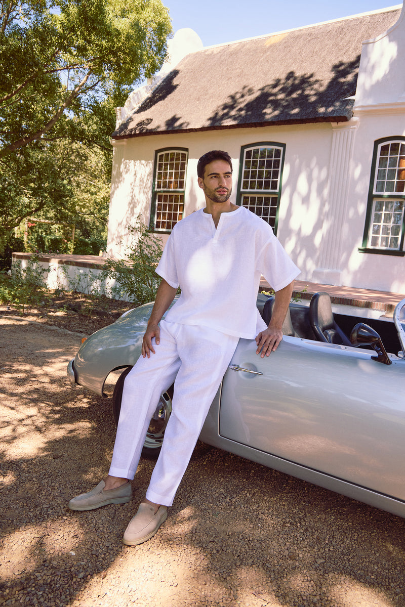 Springbok Shirt - MAN (White) & Tuscany Pants - MAN (White) – SandByShirin